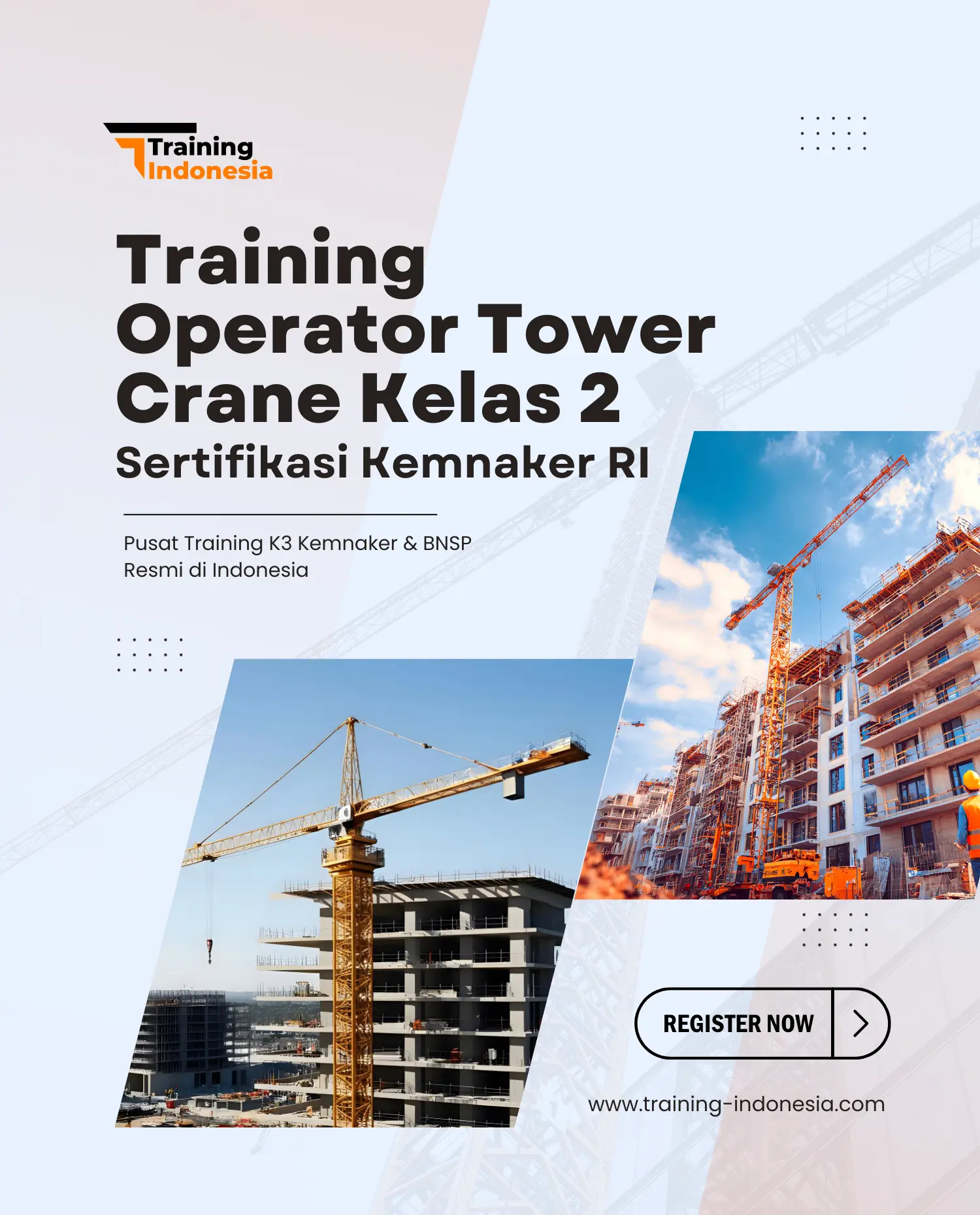 Operator Tower Crane Kelas 2 | Training Sertifikasi Kemnaker
